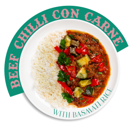 Beef Chilli Con Carne and Basmati Rice - LARGE